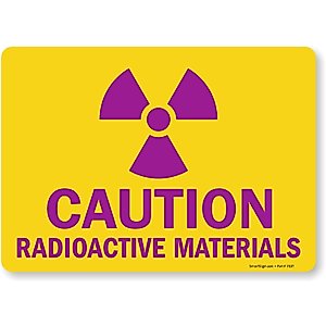 SmartSign-S-2949-EU-14 “Caution - Radioactive Materials” Label | 10" x 14" Laminated Vinyl
