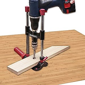 Milescraft 1318 DrillMate Portable Drill Guide - Drill Guide Attachment - Compatible with most 3/8 in. Drill Accessories - Self-Centering Base - Multi-Angle Readouts