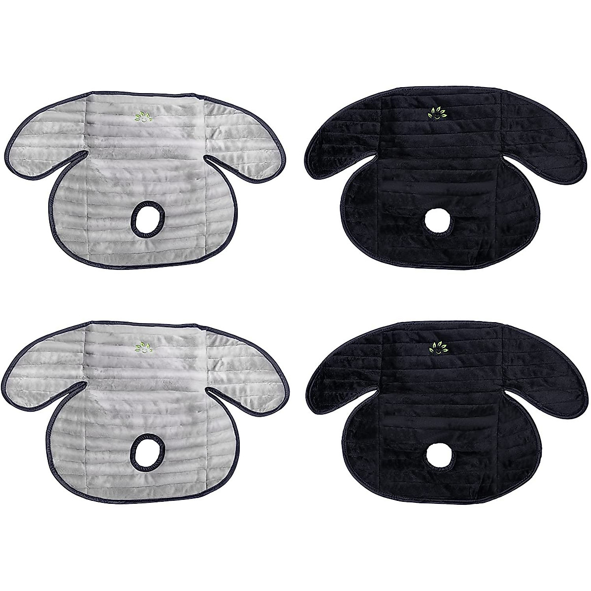 4PCS Piddle Pad Car Seat Protector for Potty Training Toddlers, Waterproof Liner Car Seat Saver Stroller for Infants Baby, Machine Wash and Dry (2 Black + 2 Grey)