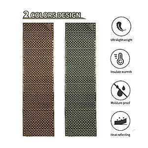 Foam Camping Pads for Hiking, Ultralight Closed Cell Mattress, Waterproof Soft Mat for Adults, Wide Picnic Yoga Mats, Folding Sleeping Pad for Outdoor Backpacking