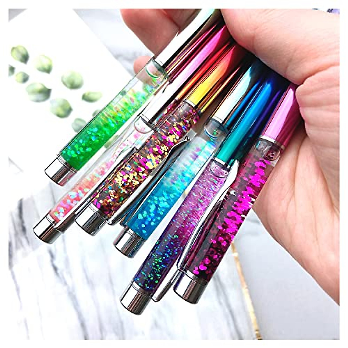 Abhay Liquid Sand Glitter Pen Metal Ballpoint Pens Metal Ball Pens Floating Glitter Dynamic Liquid Sand Pen for Office Supplies