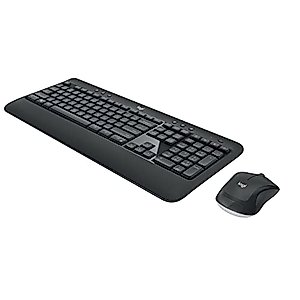 Logitech MK540 Advanced Wireless Keyboard & Mouse Combo Travel Home Office Modern Bundle with Boost Glow in The Dark Water-Resistant Portable Wireless Bluetooth Speaker, Gel Wrist & Mouse Pads
