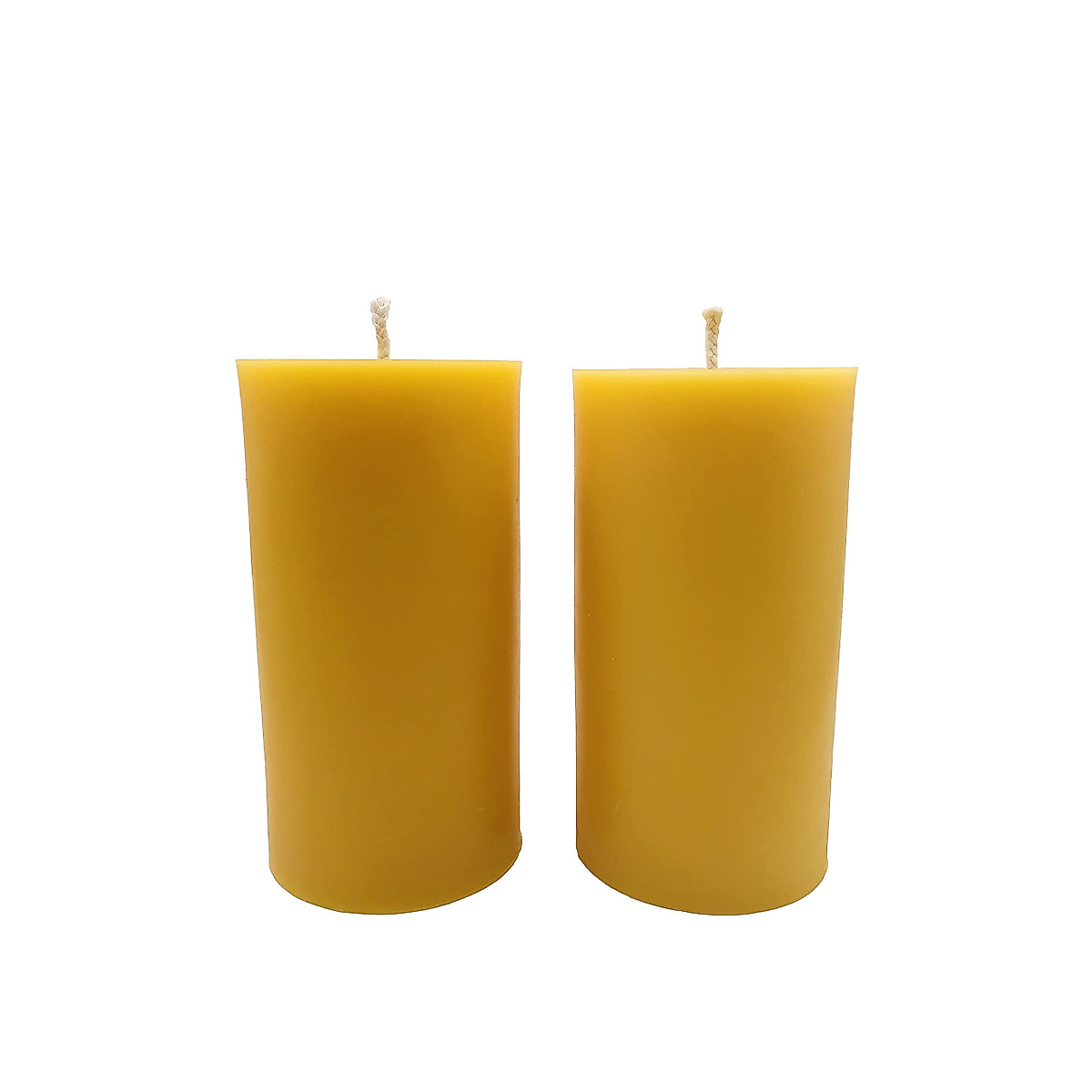 Large Beeswax Pillar Candles - 2 Pack of 100% Pure Beeswax Candles - 3x6 Large Candles, Clean Burning, 80 Hours Each - Smokeless, Dripless, Unscented Candles - Alternative Imagination