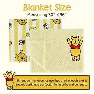 Disney 2-Pack Baby Blanket for Infants and Newborns, Plush Textured Fleece Winnie The Pooh Blanket, Perfect Unisex Gift for Toddlers