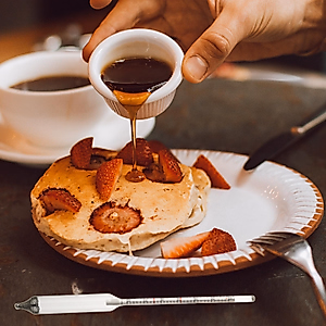 Maple Syrup Hydrometer, Baume and Brix Scale, Maple Syrup Density Kit Syrup Hydrometer for Measure Sugar and Moisture Content (Density) of Boiled Sap