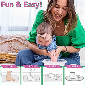 Luna Bean Baby Keepsake Hand Casting Kit - Plaster Hand Mold Casting Kit for Infant Hand & Foot Mold - Baby Casting Kit for First Birthday, Christmas & Newborn Gifts - (Clear Sealant - Matte)