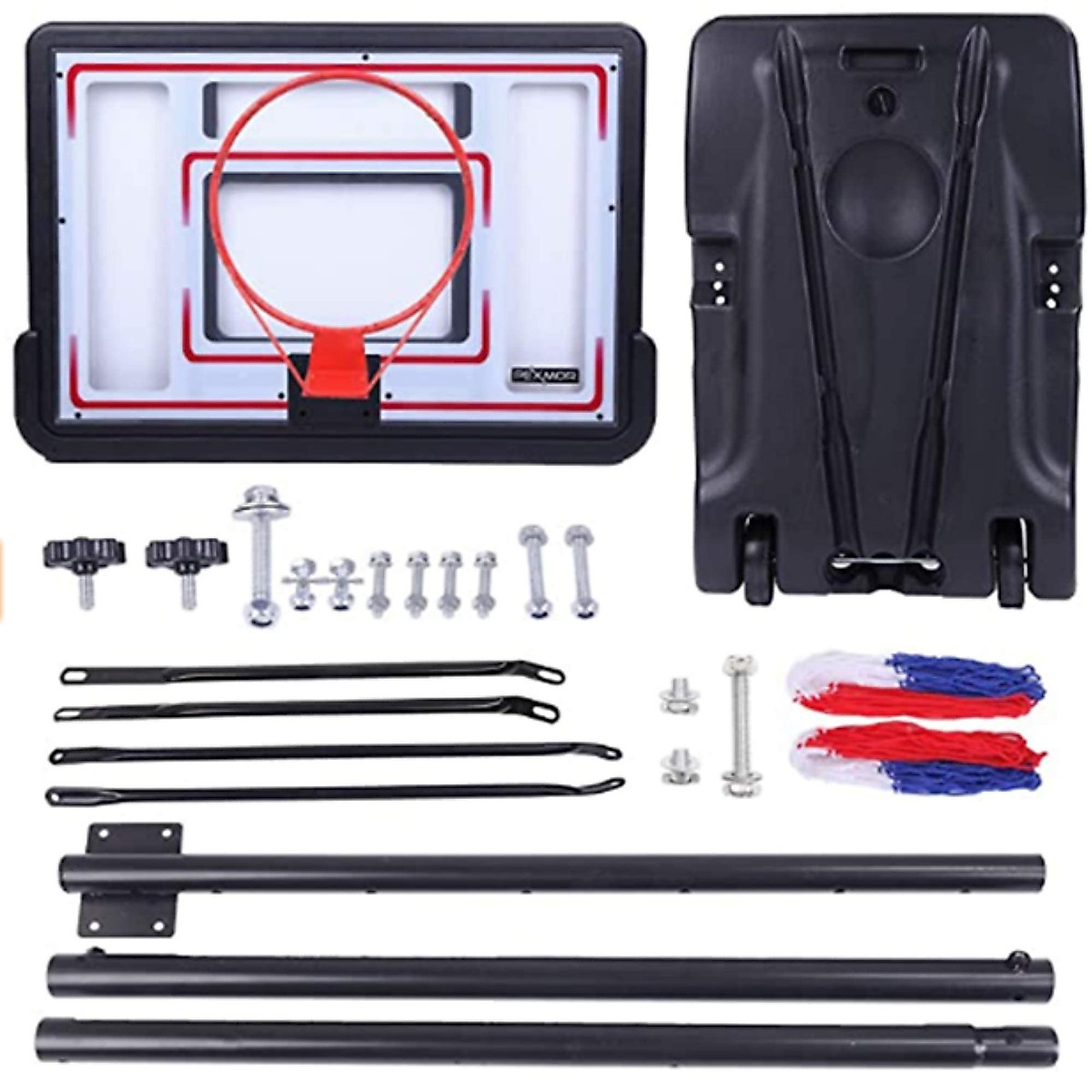 DC DICLASSE Basketball Hoop for Kids, Grow with Kids, Adjustable Height 5Ft – 6.8Ft, Basketball Portable Hoops & Goals, w/Wheels Indoor Outdoor Basketball Goal, Stable Construction Black