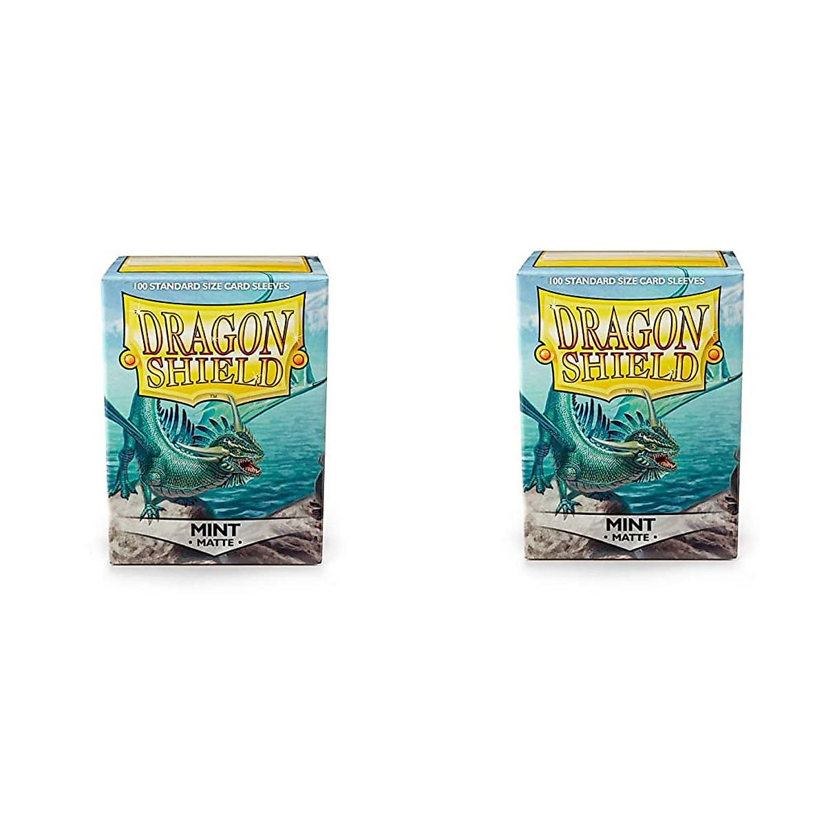 2 Packs Dragon Shield Matte Mint Standard Size 100 ct Card Sleeves Value Bundle! …