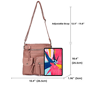 Yohora Women’s Leather Shoulder Bag Retro Hobo Crossbody Purse Large Capacity Casual Tote Satchel for Work