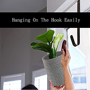 Clubasket Wall Hanging Rope Basket Small Woven Basket Hanging Storage Rope Basket Cotton Rope Basket Storage Bins for Home Décor, Baby Nursery (M-Grey06)
