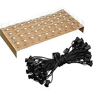 Amazon Basics Patio String Light, 50 Feet, Black