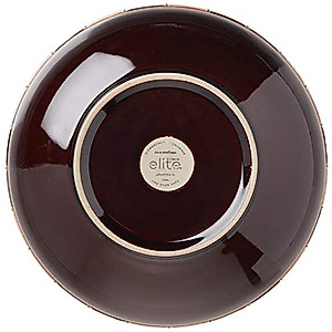 Gibson Elite Casa Estebana 10 Inch Reactive Glaze Serving Bowl, Brown