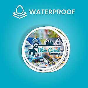 Hot4TShirts Logo Stickers Customized Stickers for Business Logo — Custom Decals Vinyl — Customized Labels — Individually-Cut Waterproof (Circle)