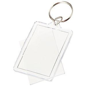 Baker Ross-E4572 Make Your Own Keyring Kit (Pack of 8), For Kids To Assemble And Attach To Key Rings And Bags, 8-pk, White