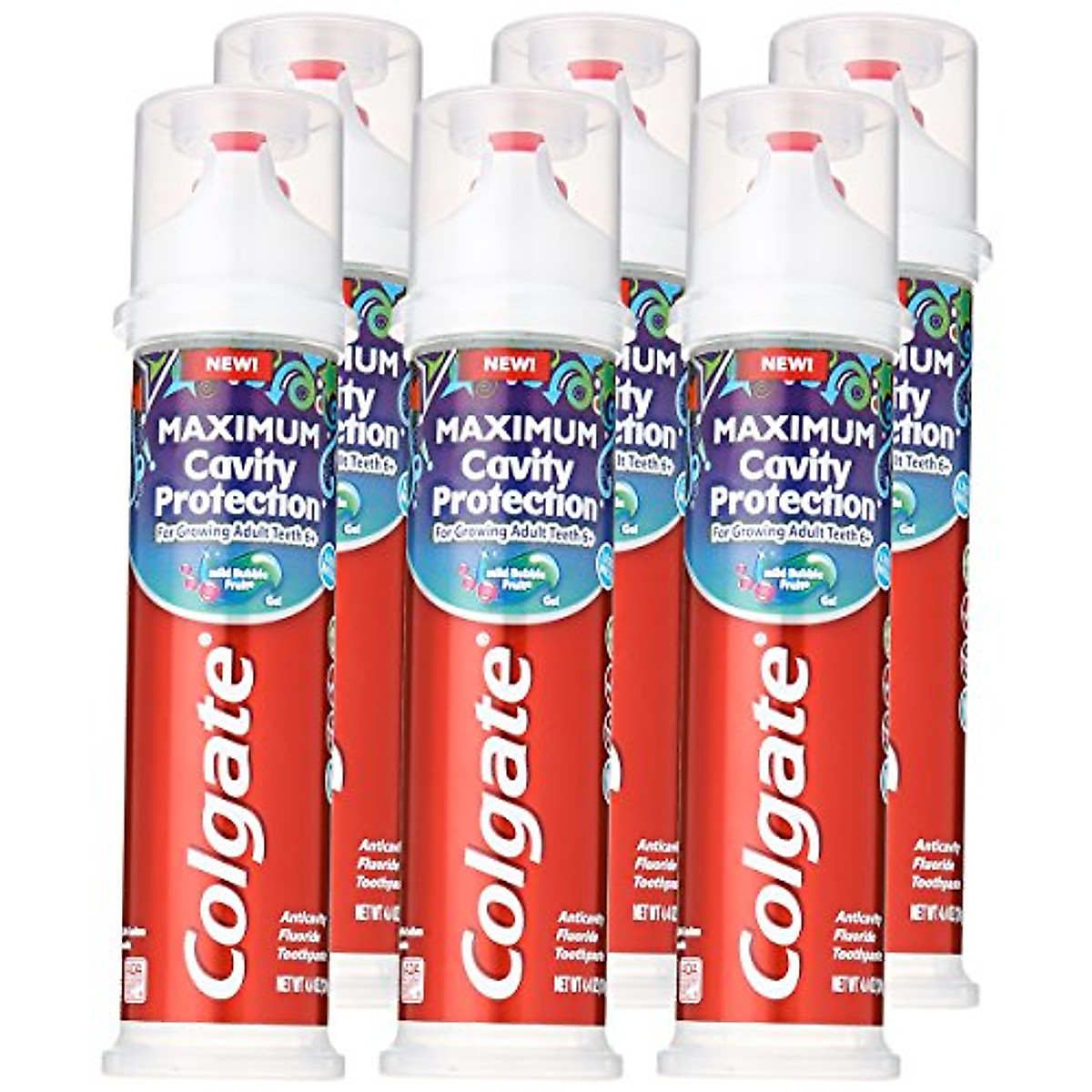 Colgate Kids Toothpaste Pump, Maximum Cavity Protection, 4.4 ounces (12 Pack)