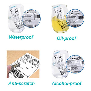 Coopaty Direct Thermal Labels, 4"x6" Thermal Shipping Labels, 1000 Labels Fanfold Thermal Label Printer Paper Compatible with Zebra and Rollo (500 Labels/Stack, 2 Stacks)