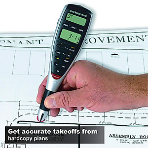 Calculated Industries 6135 Scale Master Pro XE Advanced Digital Plan Measure for Estimating Plan Takeoffs on Printed Blueprints | 91 US Imperial and Metric | 10 Custom Scales for Out of Scale Plans , White