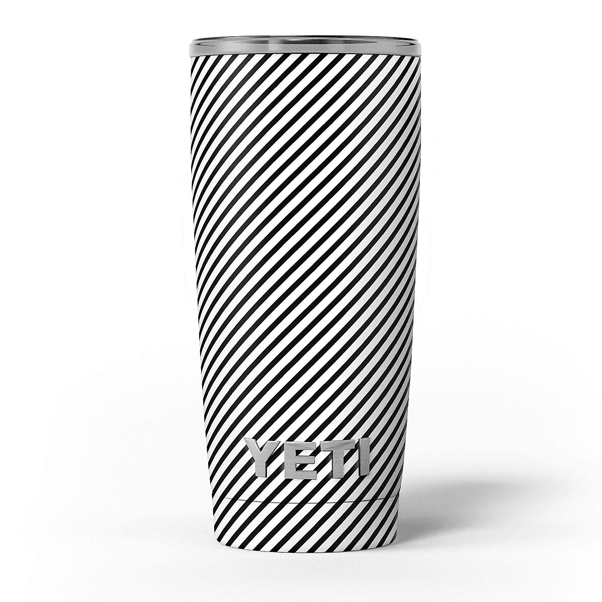 Design Skinz The Slate Black Slanted Lines - Skin Decal Vinyl Wrap Kit Compatible with The Yeti Rambler Cooler Tumbler Cups