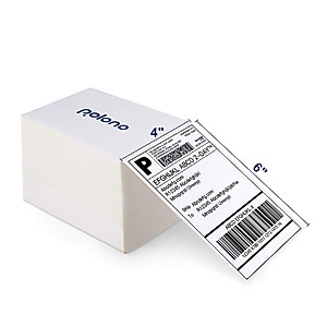 Thermal Labels, POLONO 4" x 6" Direct Thermal Shipping Labels (Pack of 500), Perforated Fanfold Labels Compatible with Label Printer, MUNBYN, Rollo, IDPRT SP420, SP410, POLONO PL60, Commercial Grade