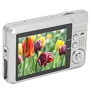 Compact Camera, 2.7 Inch TFT Screen Automatic Light Sensitization Digital Camera Silver 48MP for Vlogging