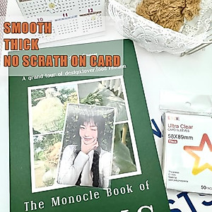 Neffliwe 300 Pcs Kpop Photocard Sleeves Card Sleeves PVC and Acid Free for Trading Cards Standard Kpop Photocards (58x89mm)