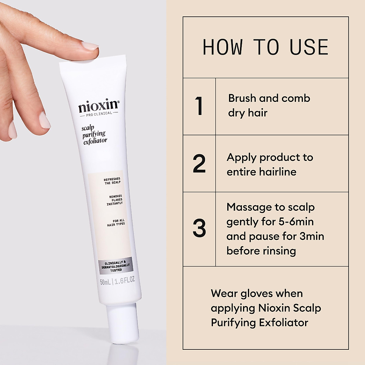 Nioxin Scalp Recovery Purifying Exfoliator, Scalp Exfoliator Dandruff Treatment, 1.6 oz (Packaging May Vary)