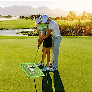 Ujicde Golf Training Mat for Swing Detection Batting, Golf Mat That Shows Swing Path, Analysis Swing Path and Correct Hitting Posture Golf Practice Mat, Golf Training Aid Equipment