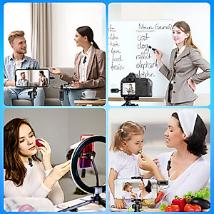 ZMOTG Wireless Lavalier Microphone, Lapel Mic for iPhone/Android/Camera/PC, Mini Clip-On Mic with 3 Cable Adapters for Video Recording, YouTube, TikTok, Vlogging, Interviews, and Live Streaming