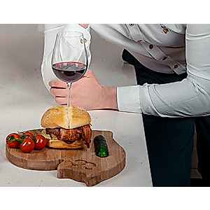 COOKAREA inspo, Heart Cat Premium Oak Cutting Board for Kitchen, Reversible, Serving board for Charcuterie, Vegetables and Meat, 10" x 10" x 1" (Oak, Natural)