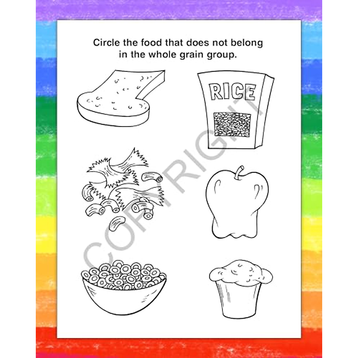 ZOCO - Good Nutrition - Educational Coloring Books (25 Bulk Pack, Without Crayons) - Healthy Eating Handout - Games, Puzzles, Fun Activities for Kids