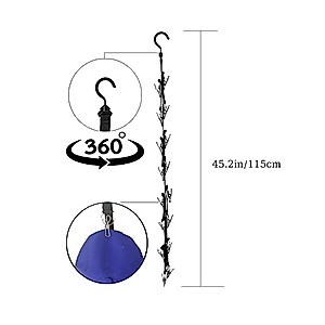 New extension Closet Hanging Hat Organizer Hanging Hat Keeper Closet Hook Cap Holder Hat Rope Rack with Clips (1 Pcs)
