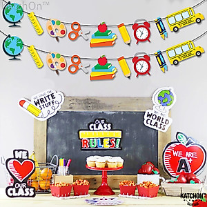 KatchOn, Back to School Decorations - Large, 10 Feet, No DIY | Back to School Banner, Teacher Appreciation Banner | Back to School Garland, Teacher Appreciation Decorations | Teacher Party Decorations