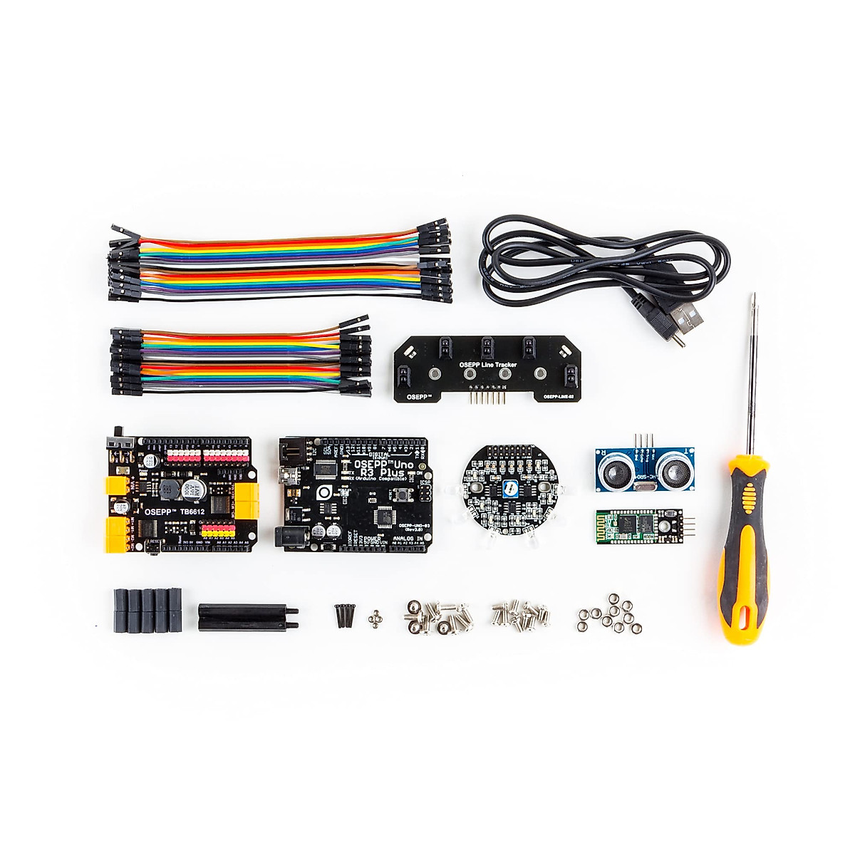 OSEPP - Robotic Functional Kit - Add Smarts to Your Mechanical Kit - Works with Arduino, UNO R3 Included