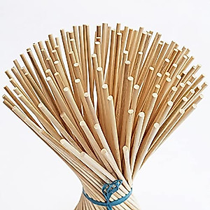 Gere Thick Candy Apple Sticks,120 Pack, 7 Inch 5mm,Caramel Apple Sticks, Bamboo Skewers for Corn Dog, Corn Cob, Kabob, Lollipop, Grill, Semi Point Food Caramel 120 pcs