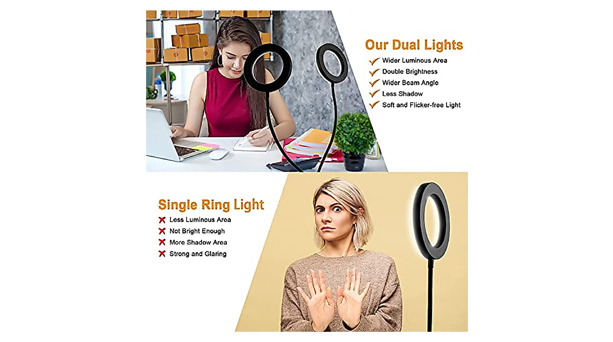Dual Ring Light for Laptop: Video Call & Streaming Essential