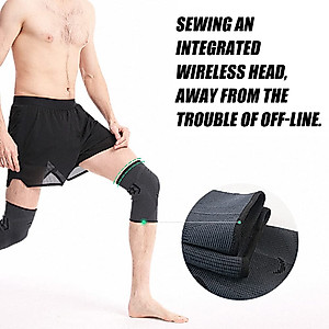 POKEAT 2Pcs Knee Brace Knee Compression Sleeve Support for Running Arthritis Meniscus Tear Joint Pain Relief and Injury Recovery,Blue,L