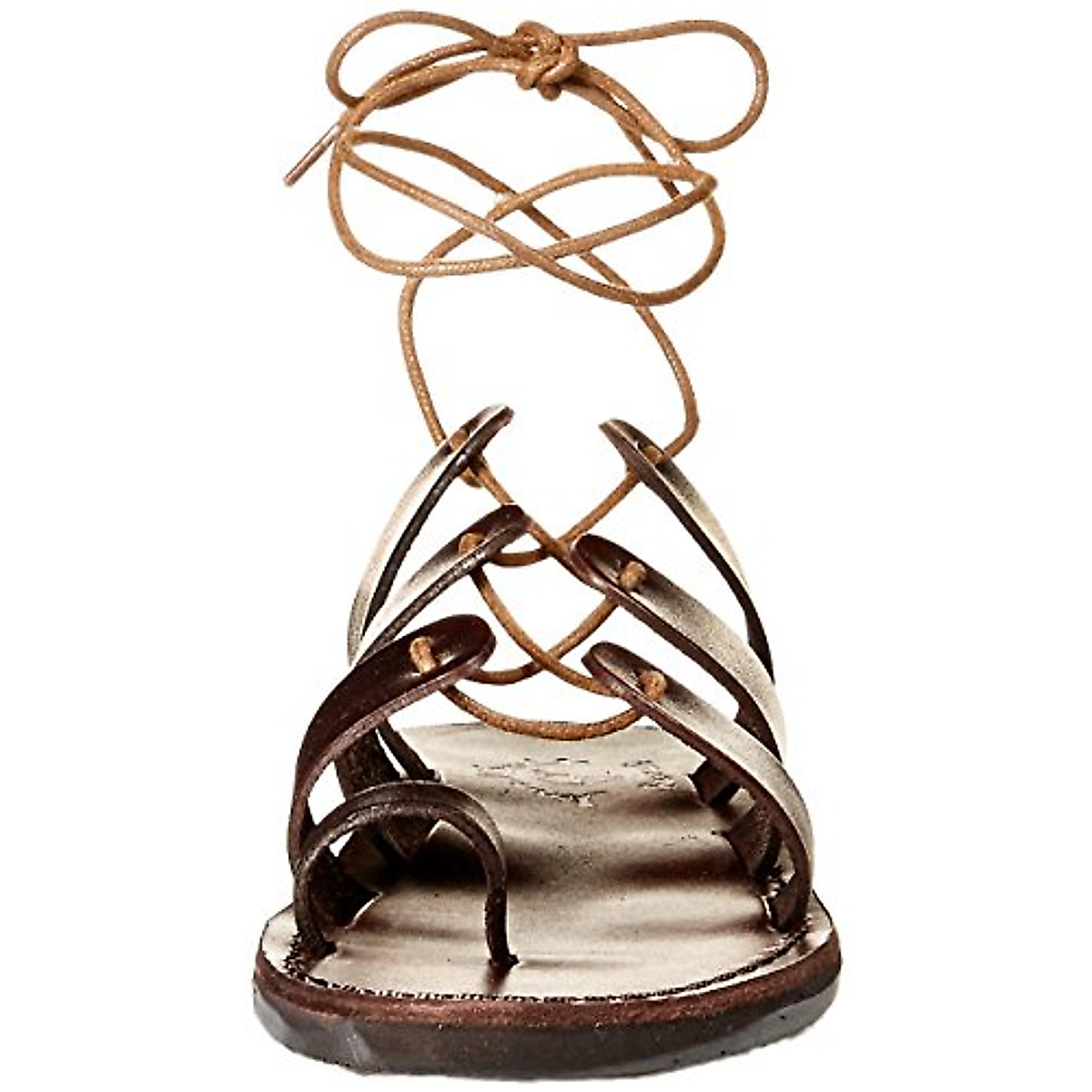 Deborah - Leather Lace Up Sandal - Brown