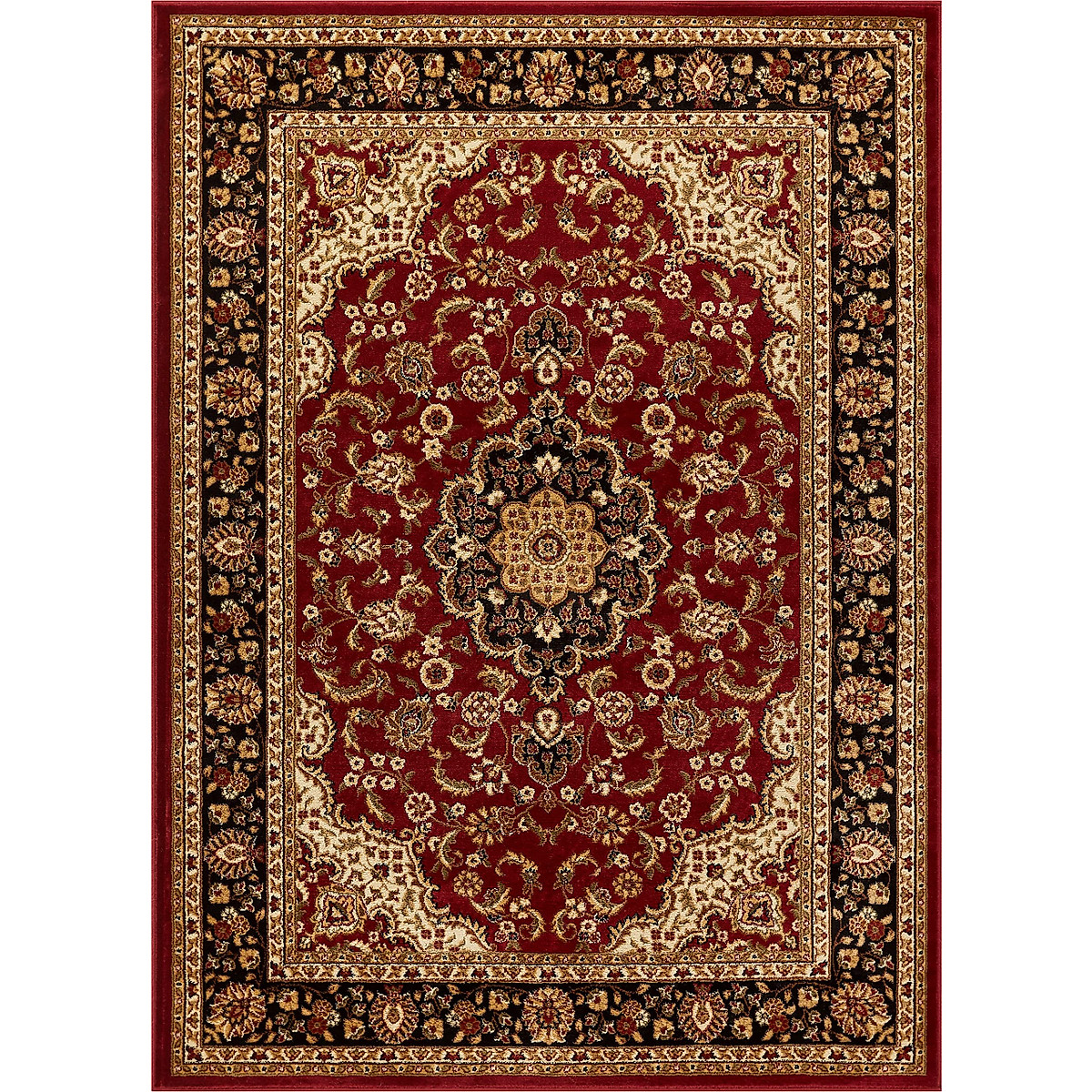 Well Woven Barclay Medallion Kashan Red Traditional Area Rug 6'7'' X 9'6''