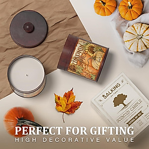 Autumn Scented Candles | Pumpkin Spice | Fall Candle | Natural Soy Candles for Home Scented | Vintage Large Jar Candle | Jar Candle Fall Scent | 90 Hours Long Burning | Candle Gifts for Women