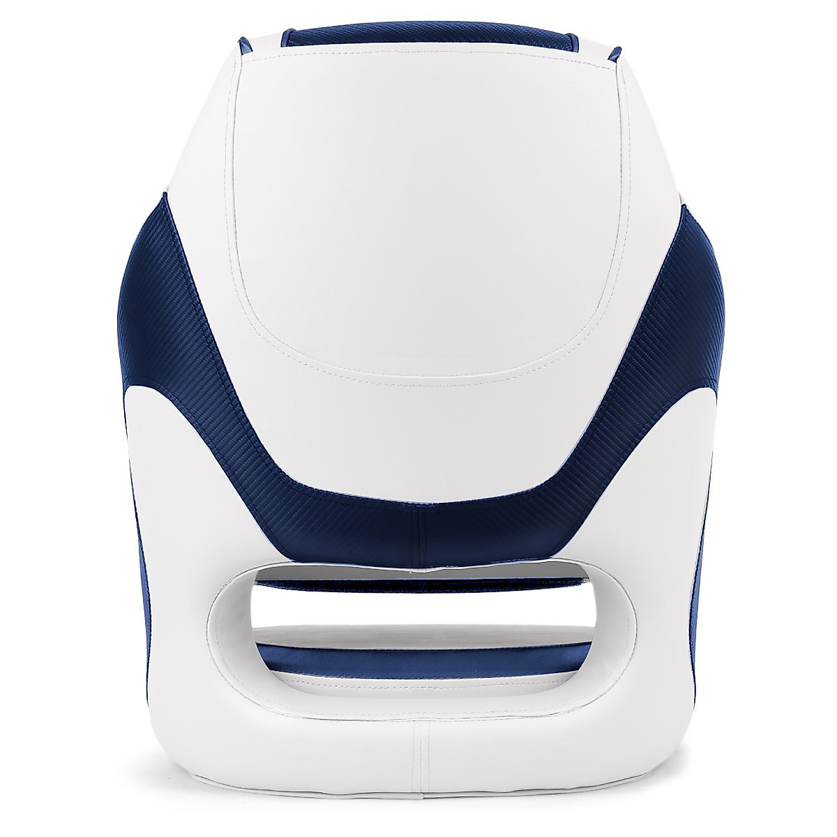 Leader Accessories Two Tone Captains Bucket Seat Boat Seat Premium Sports Flip Up Boat Seat(White/Blue,Blue Piping)