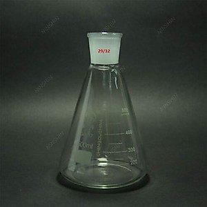500ml 29/32 Glass Erlenmeyer Flask,Lab Chemistry Triangle Bottle