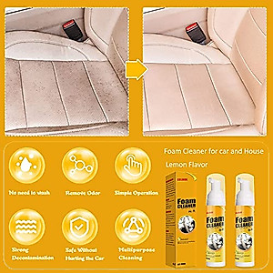 Multifunctional Car Foam Cleaner, Foam Cleaner All Purpose, Foam Cleaner for Car, Shima Foam Cleaner, Powerful Stain Removal Kit for car and House Lemon Flavor (100ml, 1pcs)