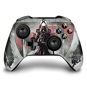 Head Case Designs Officially Licensed Assassin's Creed Game Cover Rogue Key Art Vinyl Sticker Gaming Skin Decal Cover Compatible With Xbox One S/X Controller