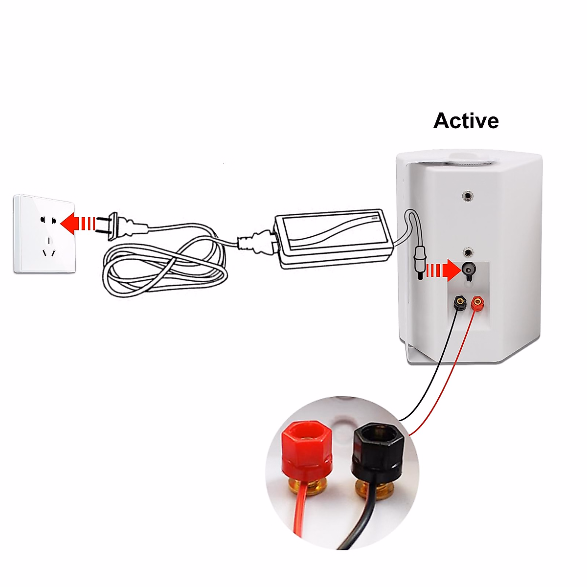 Herdio 5.25 Inch 300 Watts Indoor Outdoor Bluetooth Speakers Waterproof Wall Mount Speakers Wired System All Weather Resistant for Patio Porch Home Theather Backyard(White)