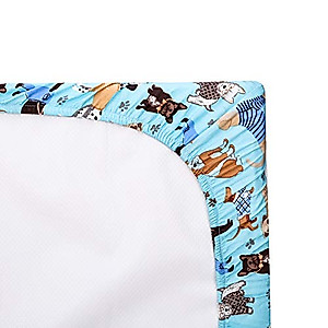 Crib Sheet - Fitted Crib Sheet Baby Sheet for Standard Crib and Toddler mattresses Nursery Bedding Sheet Crib Mattress Sheets for Boys and Girls 1 Pack Dog Toddler Sheet by UOMNY