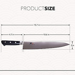 JCK ORIGINAL Kagayaki Japanese Chef’s Knife, KG-8ES Professional Gyuto Knife, VG-1 High Carbon Japanese Stainless Steel Pro Kitchen Knife with Ergonomic Pakka Wood Handle, 10.6 inch