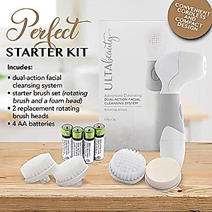 ULTA Beauty Advanced Cleansing Dual-Action Facial Cleansing System and One Set Replacement Brushes