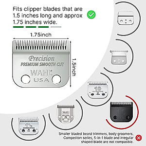 Hair Clipper Guards Professional Wahl Clipper Guards with 6 Cutting Lengths from 1.25 in & 1.5 in & 1.75 in & 2 in & 2.25 in & 2.5 in Fits Most Wahl Full Size Hair Clippers (Gray)