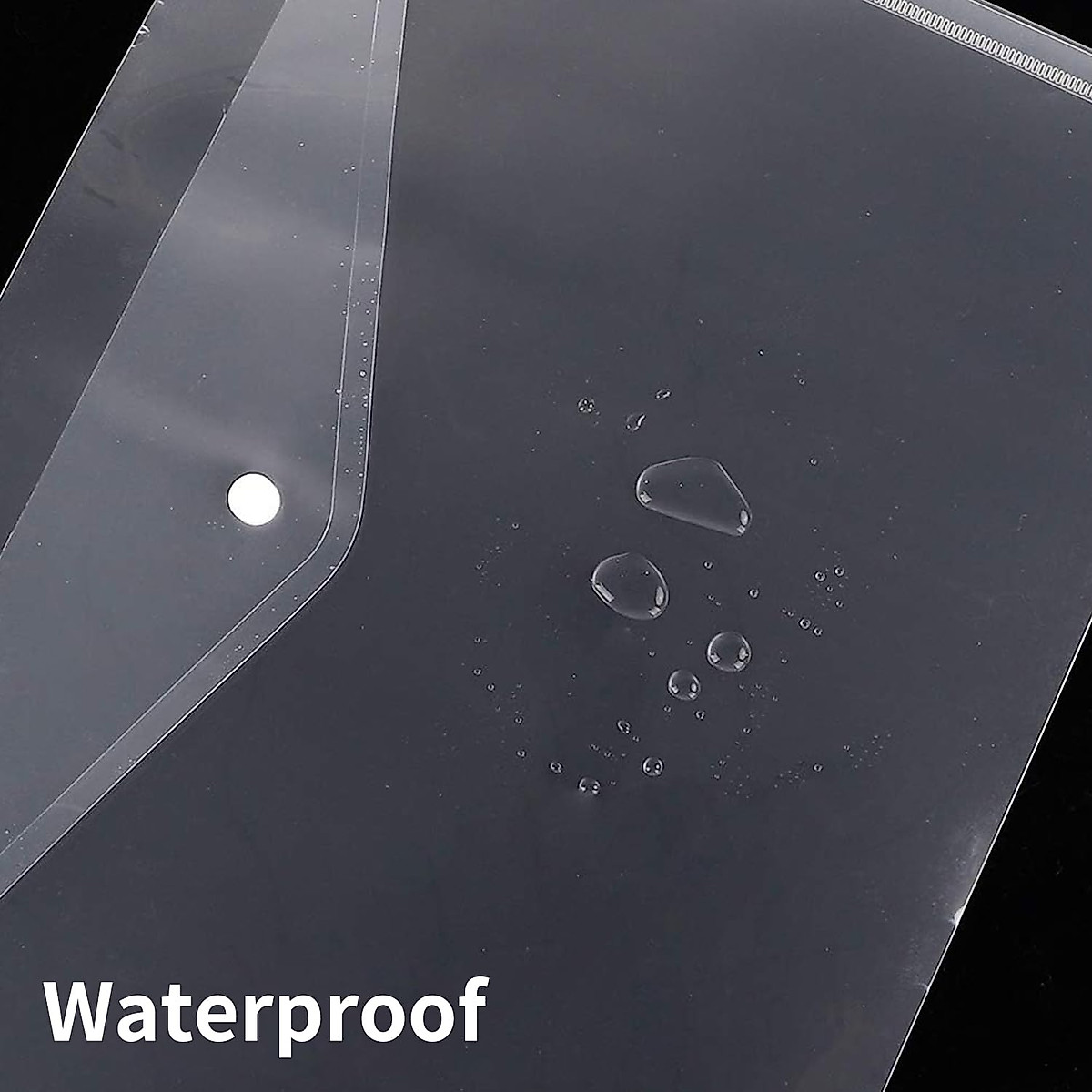 EOOUT 30pcs Plastic Envelopes, Clear Reusable Poly Envelope Waterproof File Folder with Snap Button, US Letter, A4 Size, for School Office Supplies