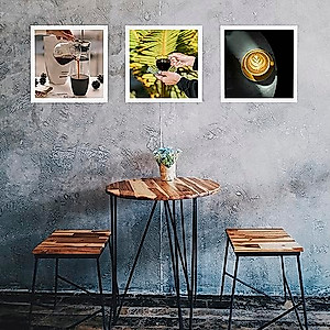 HEYTUYA 9x9 Picture Frame White for Tabletop or Wall Hanging, 9 x 9 Frame, Wall Gallery Photo Frame with Shatter Resistant Plexiglas, White